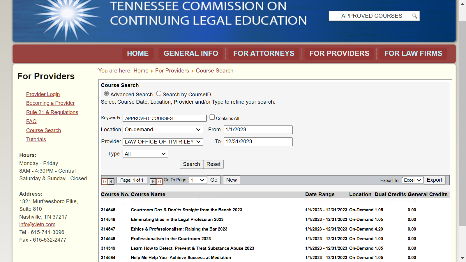 Approved Tennessee CLE Courses Online | TN Dual CLE Credits